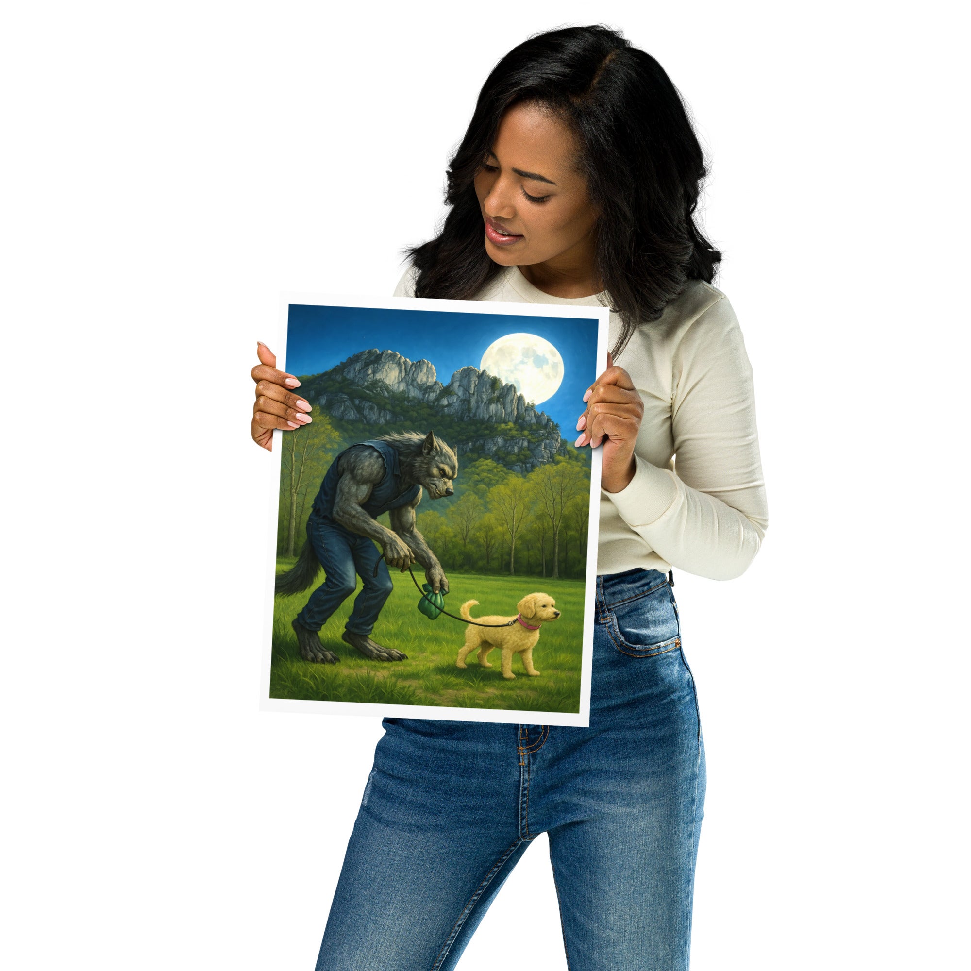 Werewolf and Doodle Full Moon Walk - Poster | Monster's Best Friend